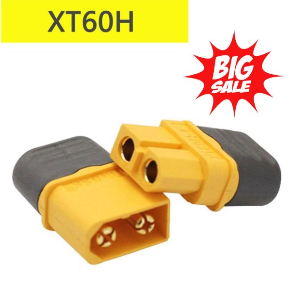 Giắc cắm pin Amass XT60H Jack cắm pin lipo đồng nguyên chất cao cấp mạ vàng (cặp đực cái ), chịu ...