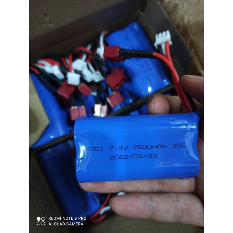 Pin Lion kosi 7.4V 2500mAh CHO XE ĐỒ CHƠI MÔ HÌNH ĐIỀU KHIỂN (Xe, thuyền, máy bay RC…) Jack giắc ...