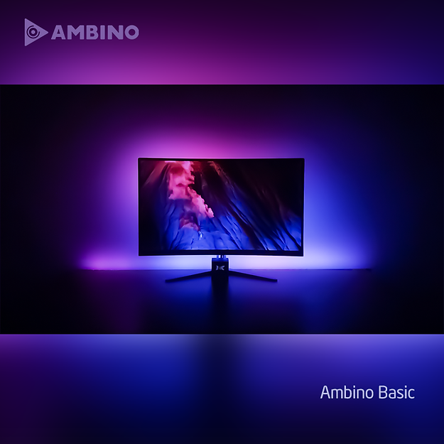 Bộ led dán màn hình Ambino Basic 29-34 inch Siêu sáng, siêu thông mình ...